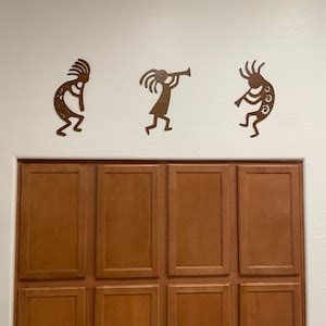 Kokopelli Wall Art Set Of 3 Kokopelli Wall Decorchristmas Tboho