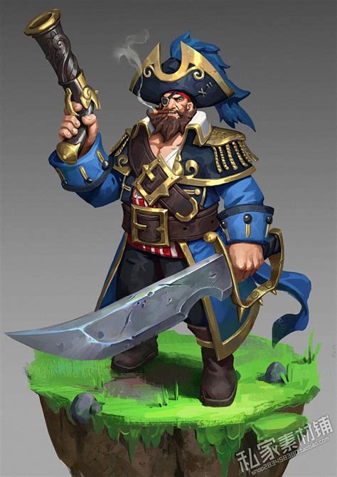 角色 海盗，海神，海怪，海洋元素，美人鱼，海贼，宝箱，海船，金币 153