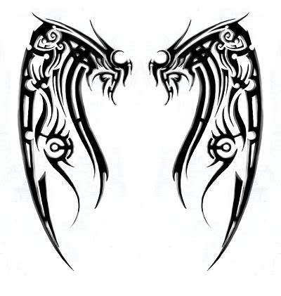 18 Beautiful Tribal Wings Tattoos