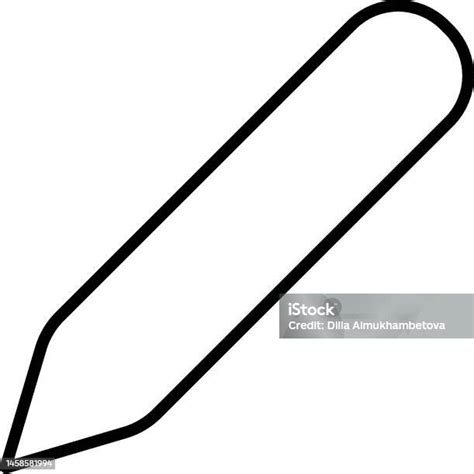 연필의 간단한 선 아이콘입니다 상점 인터넷 상점 Ui 디자인 기사 책에 적합합니다 과학에 대한 스톡 벡터 아트 및 기타 이미지 Istock