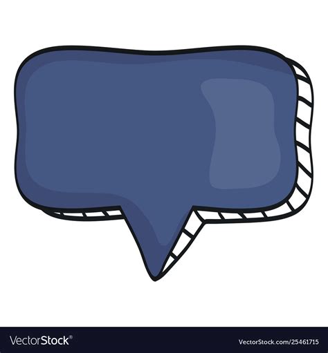 Speech Bubble Message With Relief Drawing Vector Image