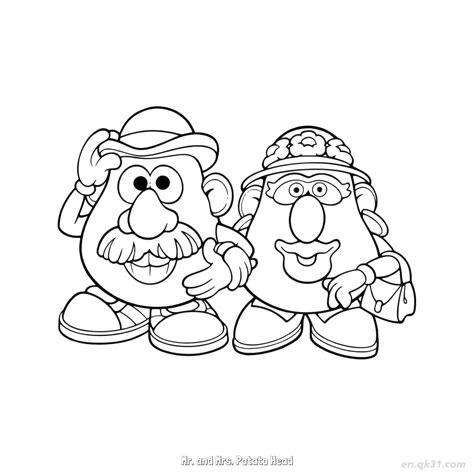 Mr And Mrs Potato Head Coloring Page Free Printable Toy Story Pdf