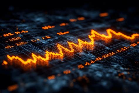 Dynamic Financial Data Visualization With Neon Graphs For Business Analysis Generative Ai Stock
