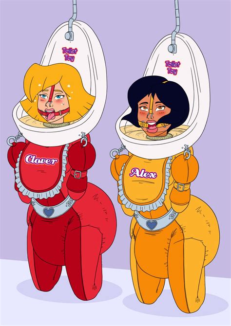 Rule 34 2girls Alex Totally Spies Black Hair Blonde Hair Bondage