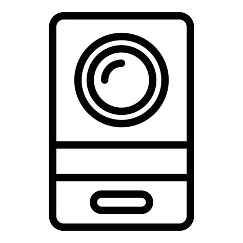 Digital Video Intercom Icon Outline Vector Door System 15101949 Vector