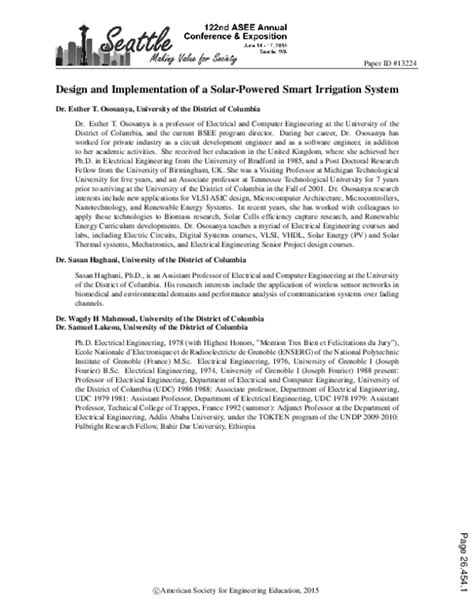 Pdf Design And Implementation Of A Solar Powered Smart Irrigation System