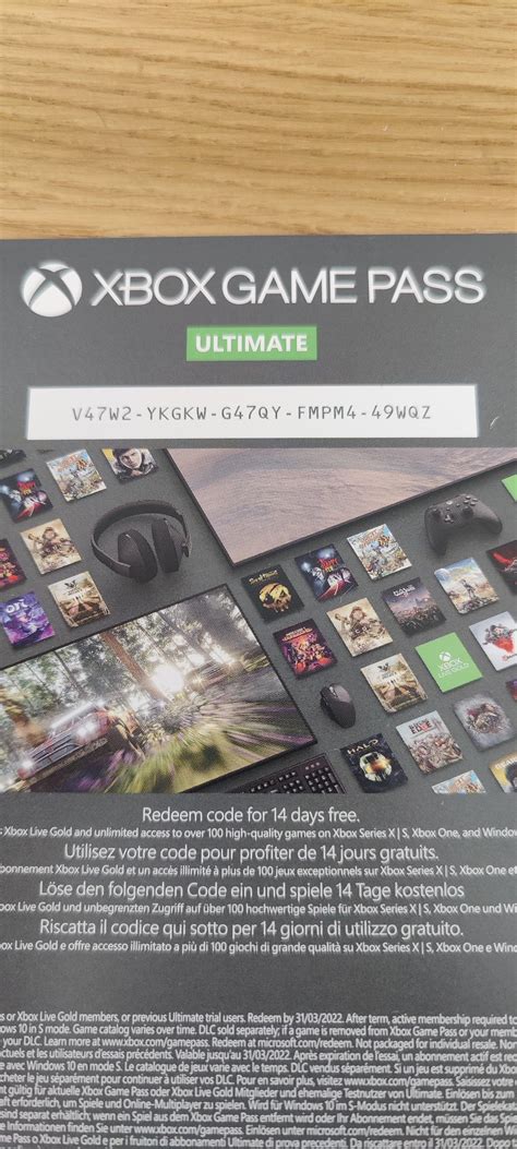 14 day game pass ultimate r xbox