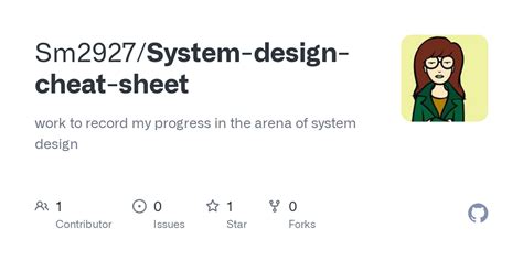 GitHub Sm System Design Cheat Sheet Work To Record My Progress In The Arena Of System Design