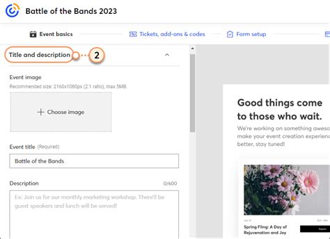 Create And Activate An Event