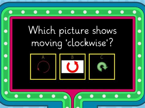 Clockwise Anticlockwise And Turns Gameshow Quiz