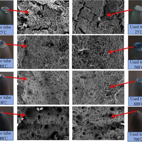 Sem Morphologies Of Fracture Surface At Different Temperatures For P9
