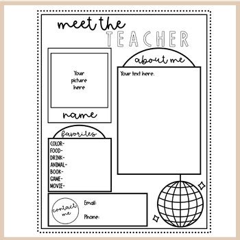 Meet The Teacher Template Editable By Dancing Through Kindergarten