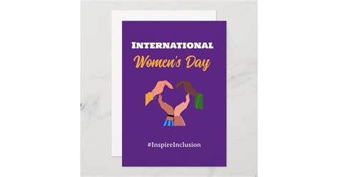 International Womens Day 2025 Inclusion Feminist Invitation Zazzle