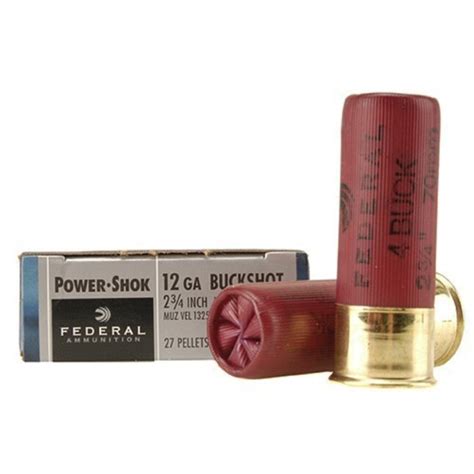 Federal Power Shok 12 Ga 275 Barrel 5 Rds Red Finish