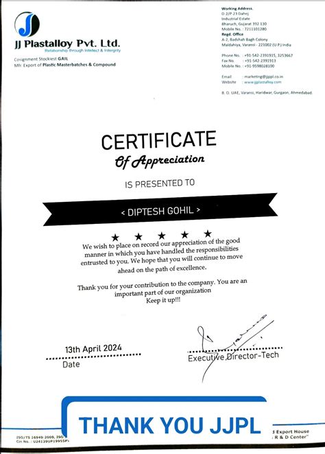 diptesh gohil on linkedin appreciation