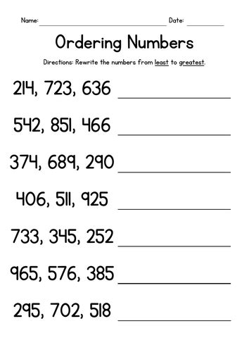 Place Value Expanded Form Rounding Ordering And Comparing Numbers Worksheets Teaching Resources