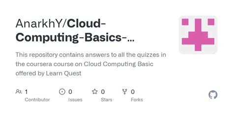 Github Anarkhy Cloud Computing Basics Cloud This Repository Contains Answers To All The