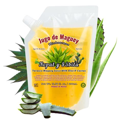 Viral Jugo De Maguey Michoacano 135 Fl Oz 400ml El Original Aloe