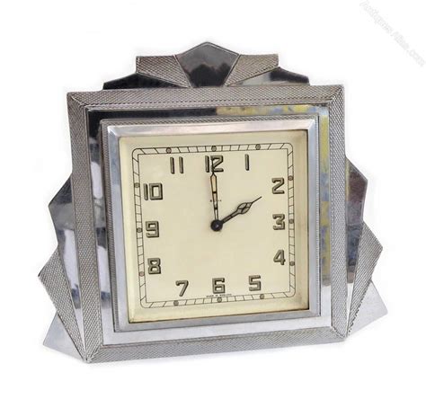 Antiques Atlas Art Deco Chrome Small Smiths Clock C1930