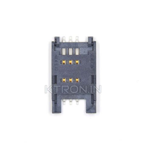 Buy Full Size Sim Card Holder 6 Pin Smd Flip Open Ktron India