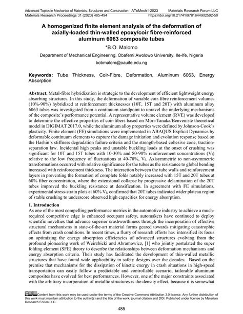 Pdf A Homogenized Finite Element Analysis Of The Deformation Of