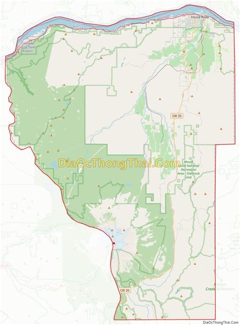 Map Of Hood River County Oregon Thong Thai Real