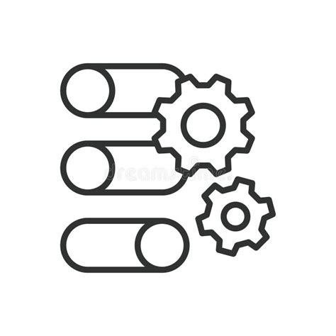Configuration Icon In Line Design Configuration Settings Setup
