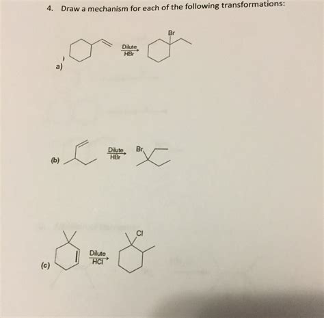 Solved Draw a mechanism for each of the following | Chegg.com