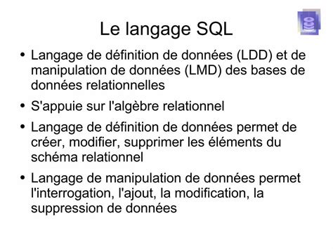 Pdf Le Langage Sql Cours Examens Dokumentips