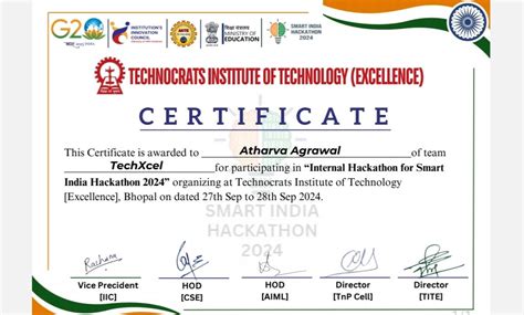 Atharva Agrawal On Linkedin Had An Amazing Time Participating In The Internal Hackathon For Smart