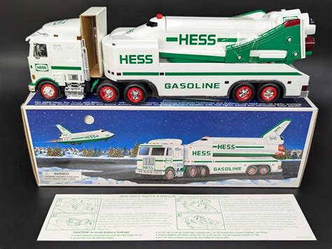Vintage 1999 Collectible Hess Truck With Space Shuttle And Satellite