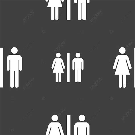 Couple Silhouette Seamless Vector Pattern On Gray Browser Gender Group