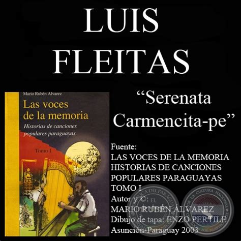 Portal Guaraní Serenata Carmencita Pe Letra Luis Fleitas Luis Fleitas
