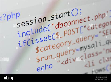Real Php Code Developing Screen Programing Workflow Abstract Algorithm Concept Lines Of Php