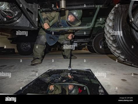 Nanning China May 16 2023 An Explosive Disposal Officer Inspects