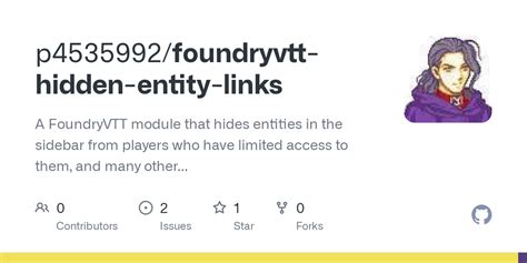 github p4535992 foundryvtt hidden entity links a foundryvtt module