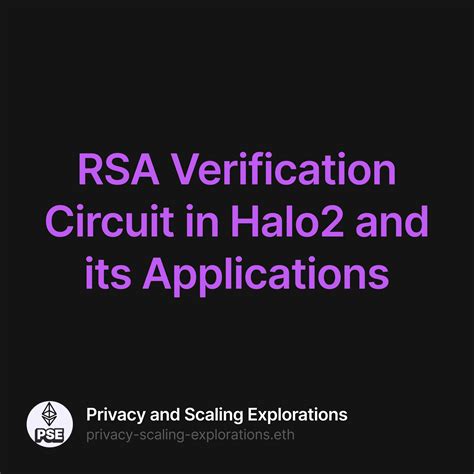 Rsa Verification Circuit In Halo2 And Its Applications Collection