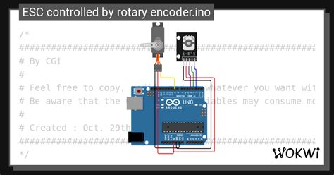 ESC Controlled By Rotary Encoder Wokwi ESP STM Arduino Simulator