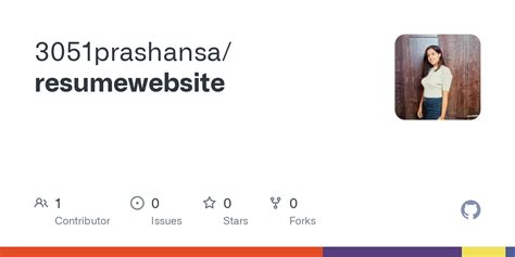 GitHub Prashansa Resumewebsite