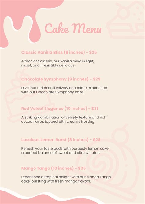 Restaurant Buffet Menu Template Edit Online And Download Example