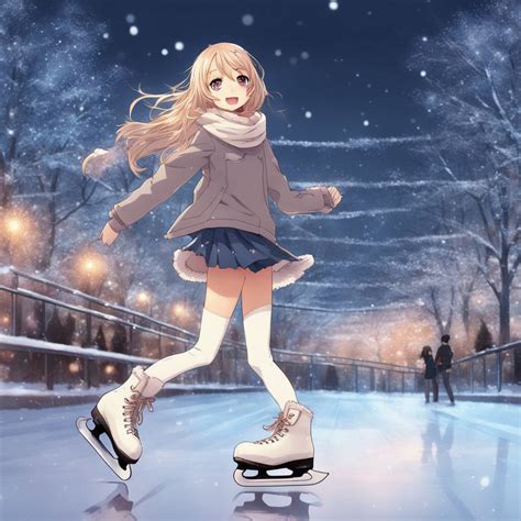 Anime Girl Ice Skating By Tunegrass On Deviantart