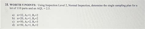 Solved Worth 5 ﻿points Using Inspection Level 2 ﻿normal