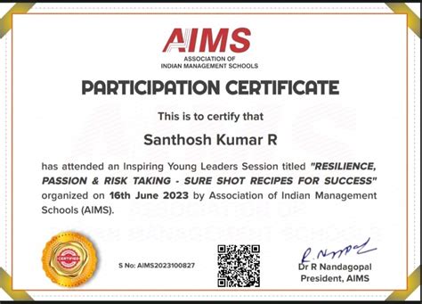 santhosh kumar r on linkedin connections aims leaders