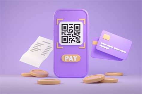 Premium Photo Smart Scanning Qr Code Payment Bill Credit Card On