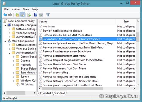 FIX Unable To Customize Start Screen In Windows