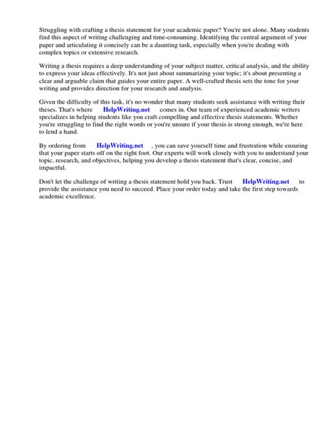 Practice Identifying Thesis Statements Download Free Pdf Worksheet