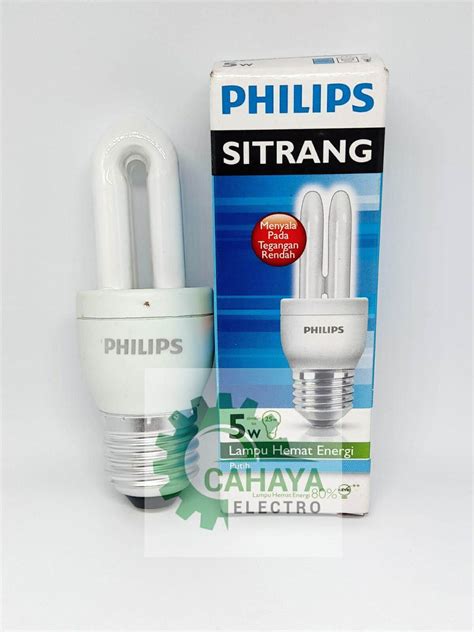 Lampu Philips Sitrang W W W W W W Watt Lampu Jari Murah Ekonomis Putih Lazada