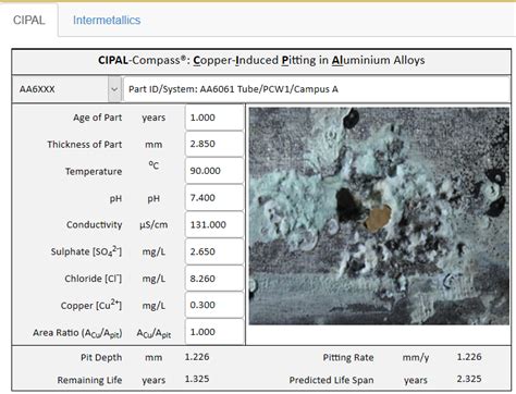 Cipal Compassand Copper Induced Pitting In Aluminium Alloys Modeling Life Prediction And