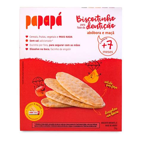 Biscoito Papapá Abóbora E Maçã 36g