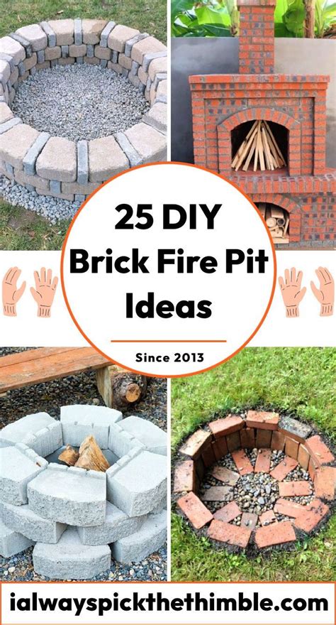 25 Diy Brick Fire Pit Ideas Build A Fire Pit With Bricks Brick Fire